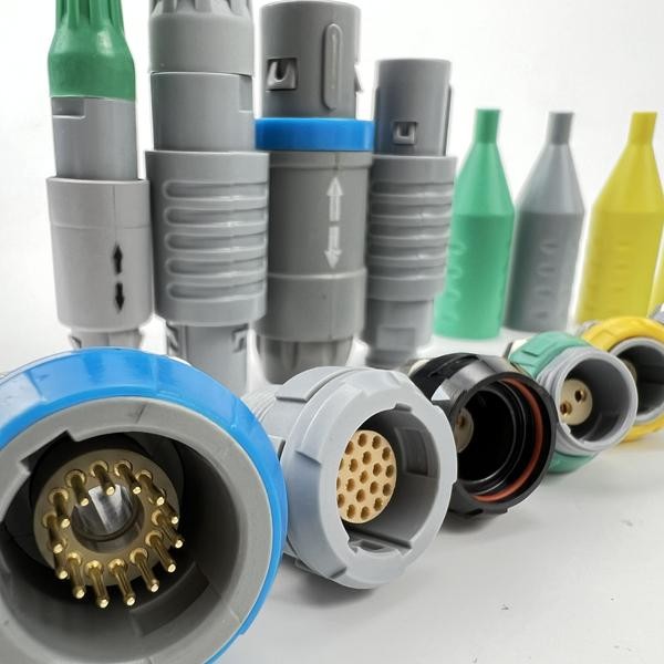 RoHs Sterilized Push Pull Medical Connectors For ECG Monitor