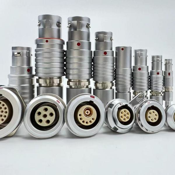 Multiple 1 Coaxial M12 Circular Connector Push Pull Circular EMC Shielding